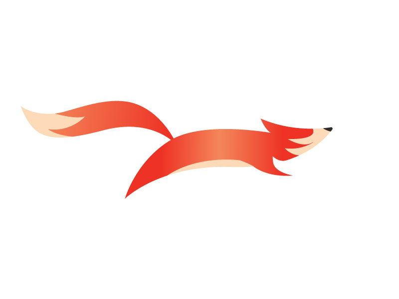 Running fox logo by Alexander Efremov on Dribbble