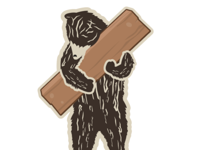 Bear Log Logo by Josh Lee on Dribbble