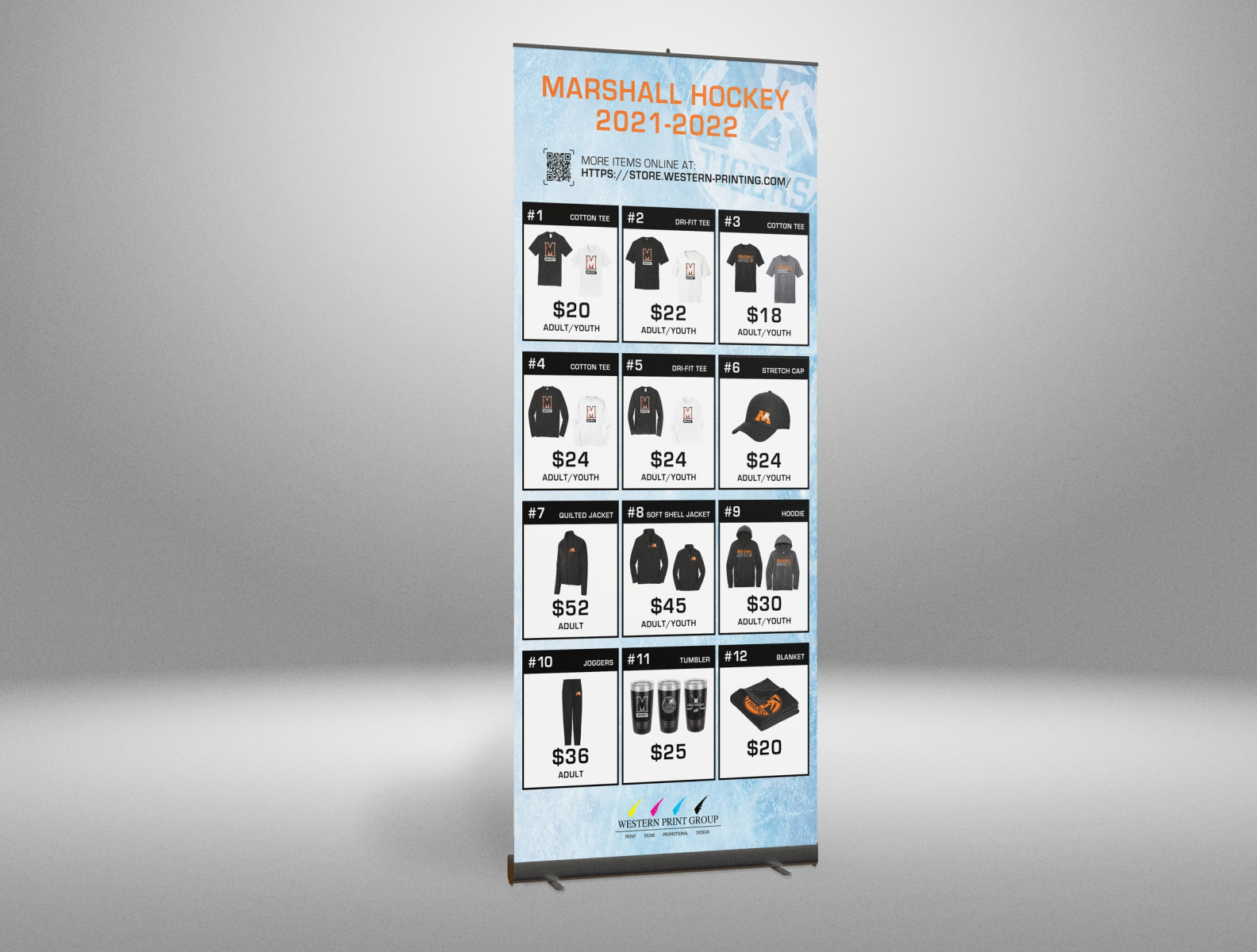 Hockey retractable banner by Jackie Petrich on Dribbble