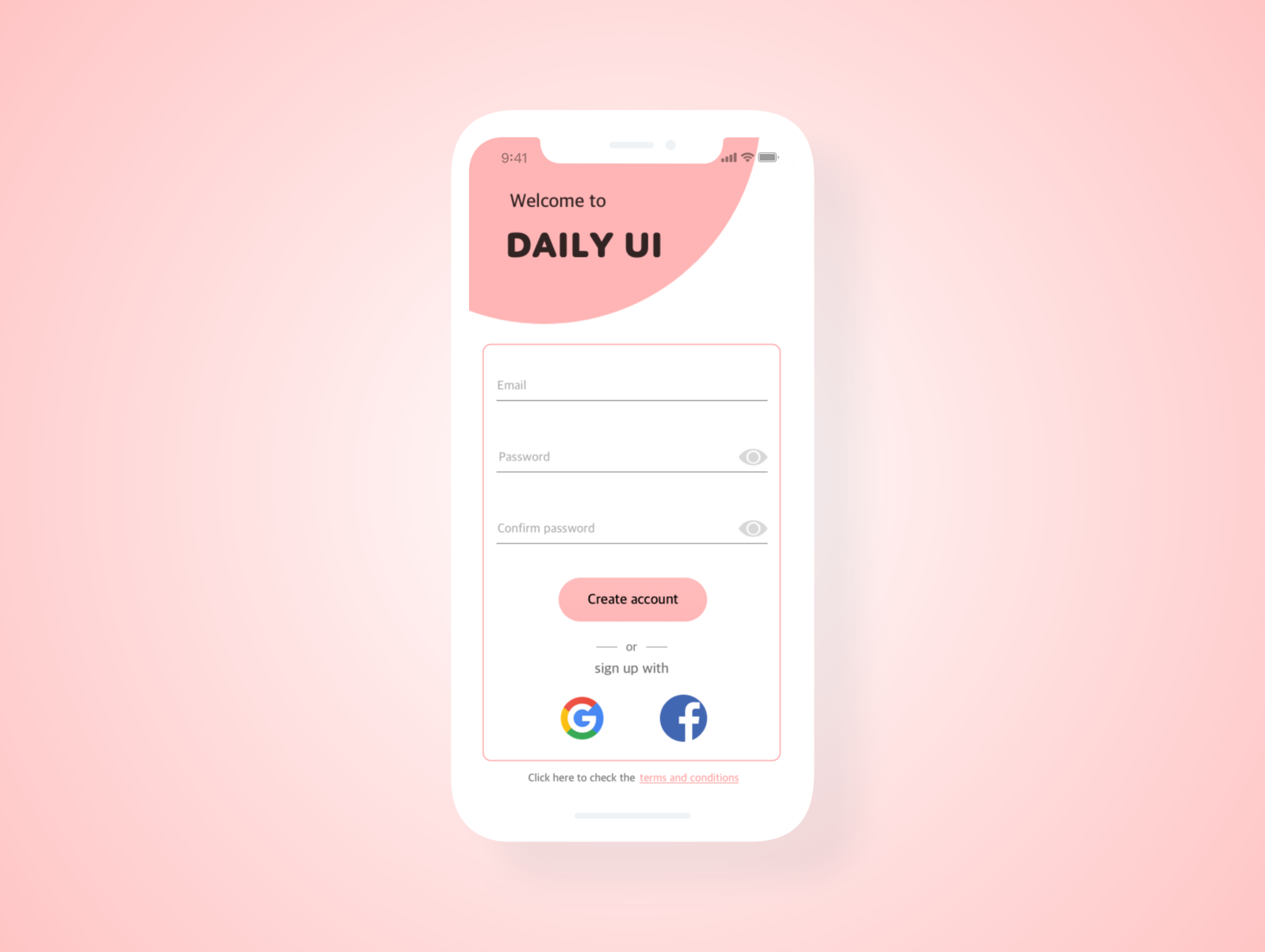 Daily UI practice - 001 sign up by KY KANG on Dribbble