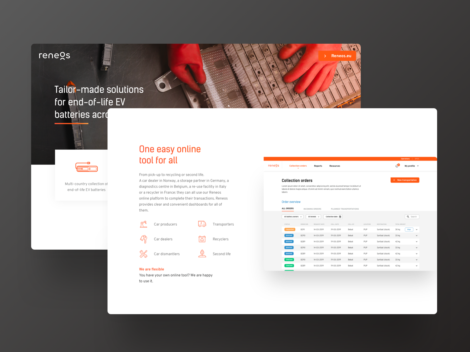 Onepager Reneos by Kathelijne Put for Little Miss Robot on Dribbble