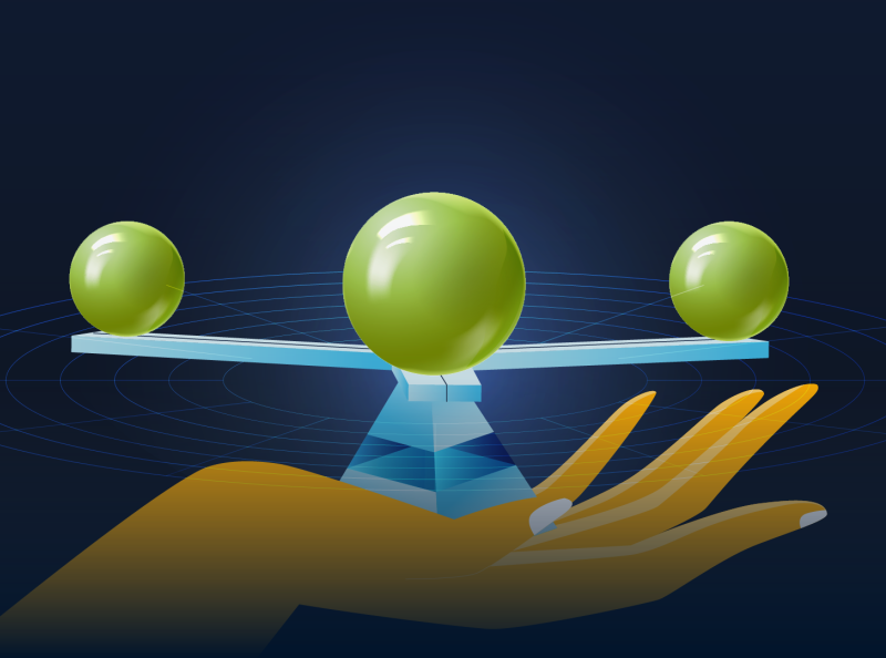 Three-way scale - Holding hand - Balance by Pstudio on Dribbble