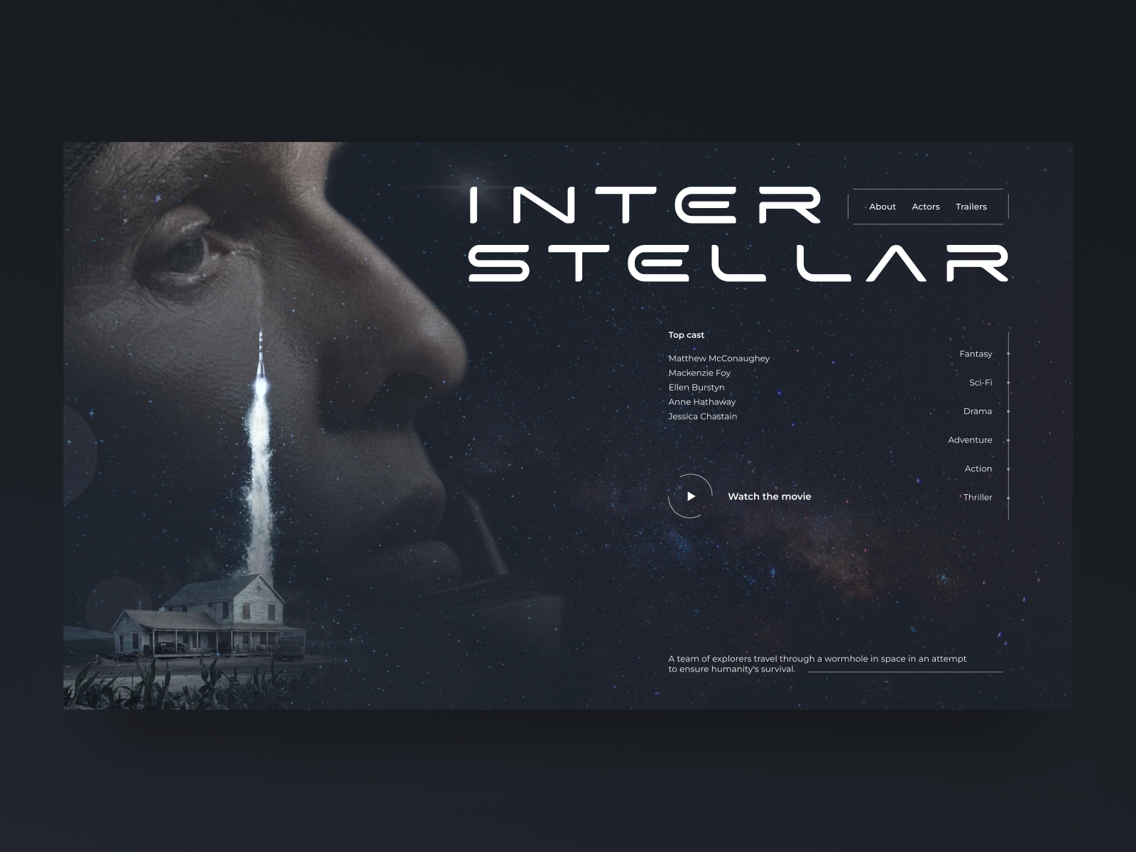 Interstellar - movie concept by Anna Kulyba on Dribbble