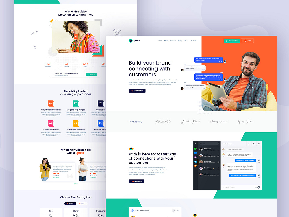 Spacle - Angular Live Chatbot Template by Tareq Ahmed on Dribbble