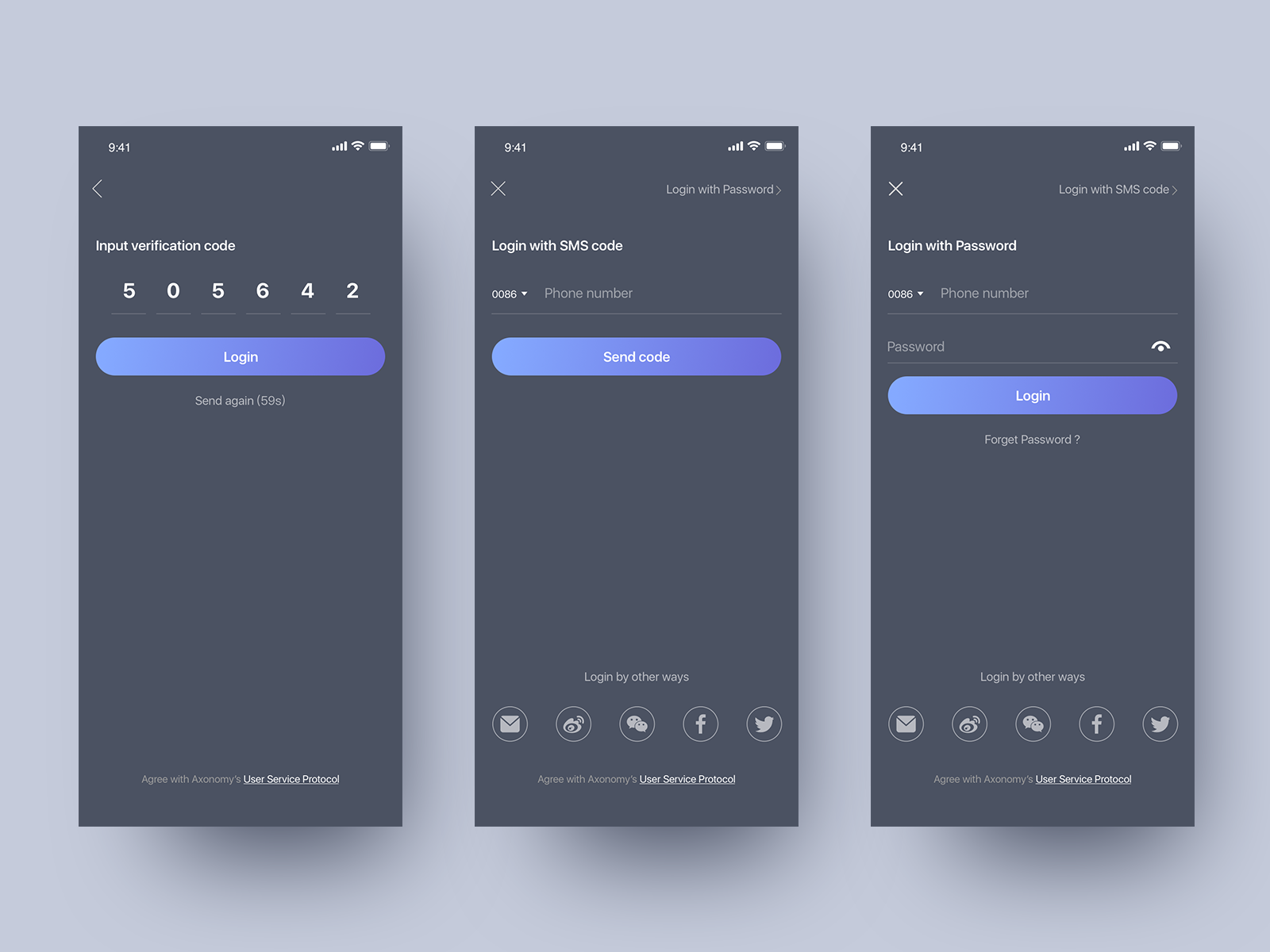 login by David on Dribbble
