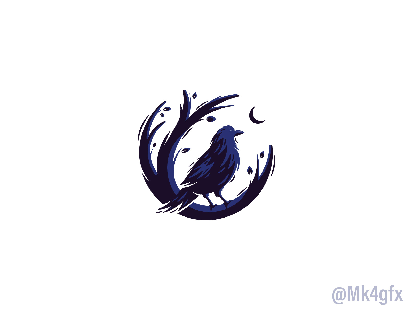Raven Logo (sold) by Mk4gfx on Dribbble