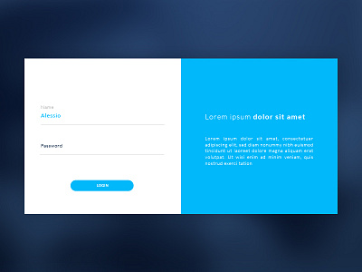 Form Login by Alessio Granella on Dribbble