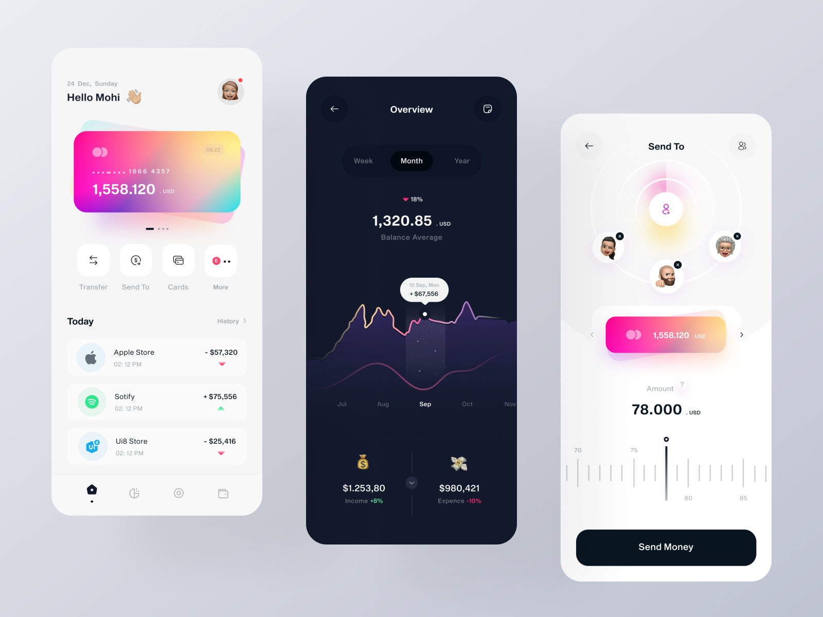 Finance App - Mobile App by Mohaddese for Echo on Dribbble