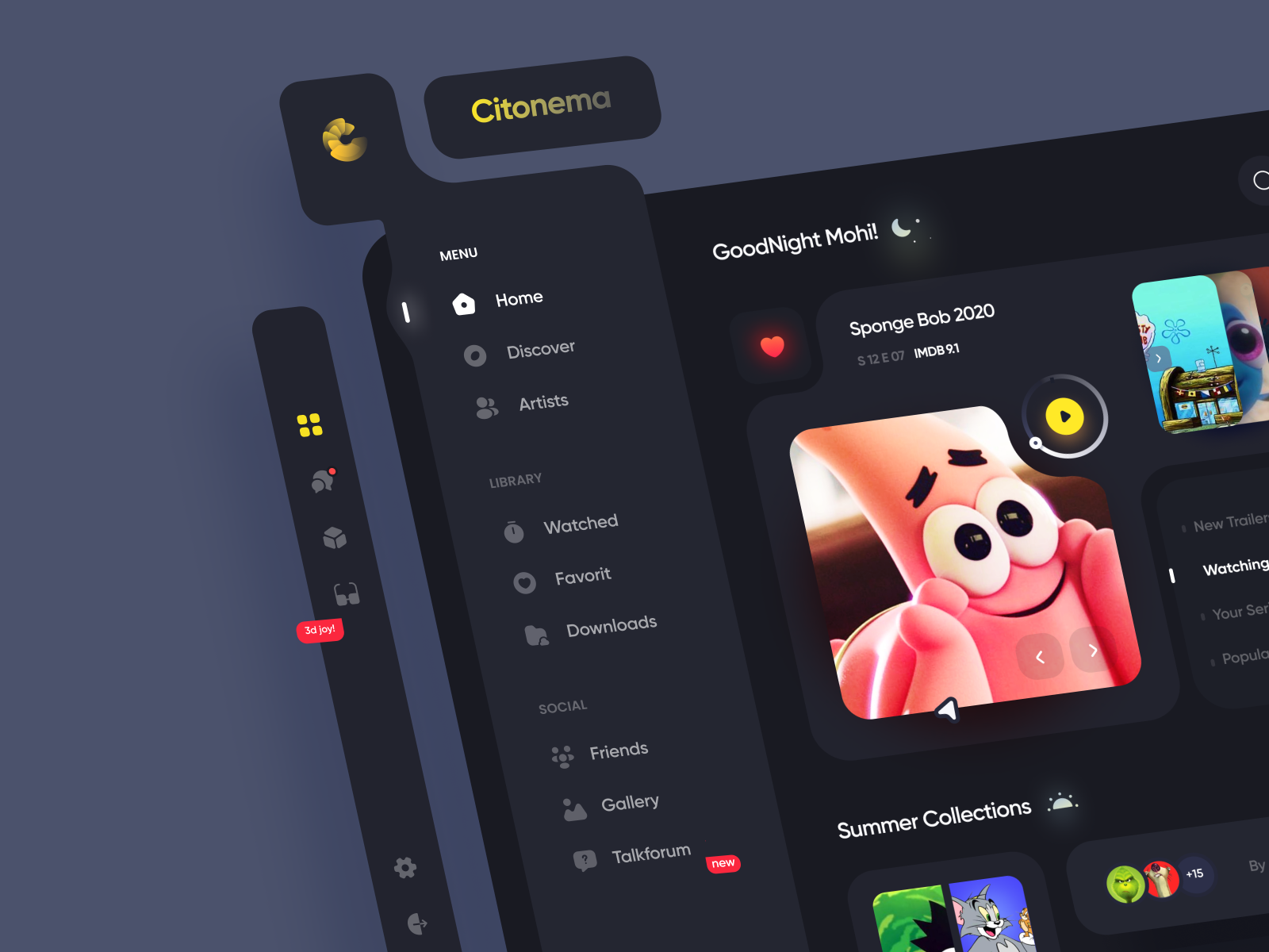 Citonema | Movie Dashboard Design by Mohaddese for Echo on Dribbble