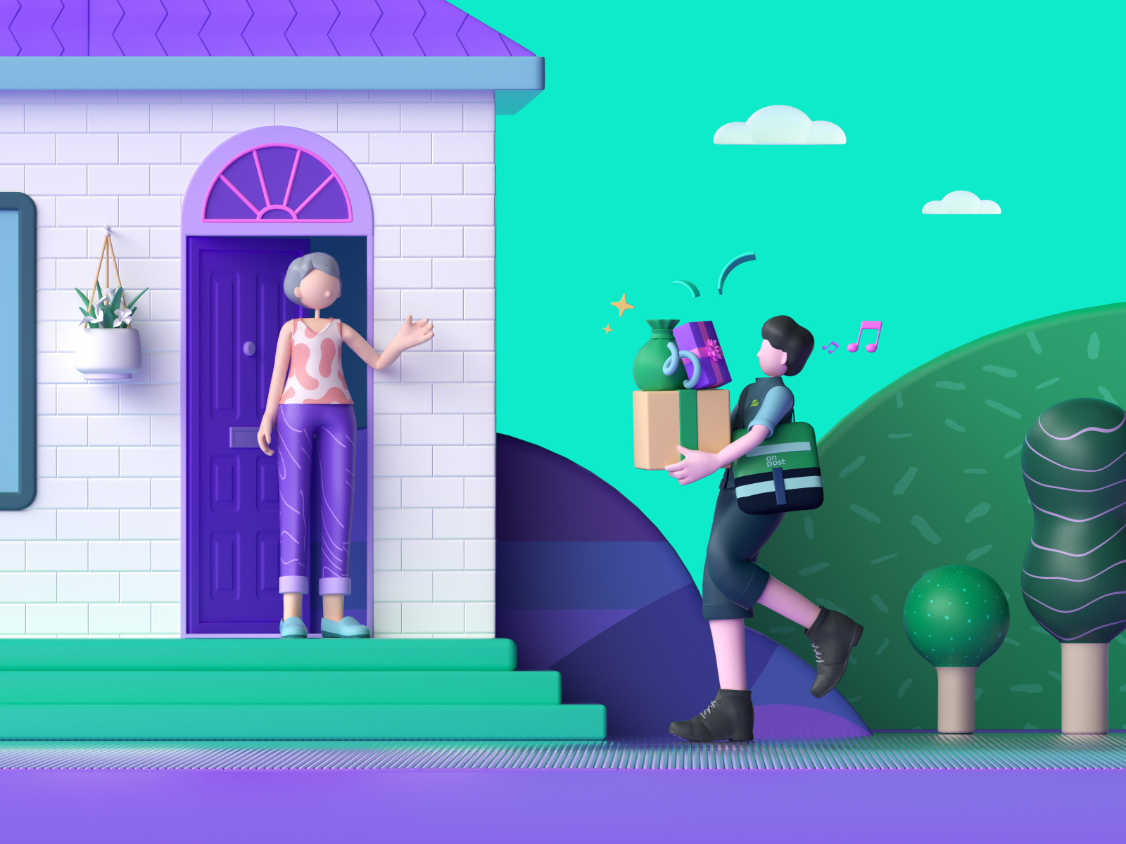 An Post illustration #2 by Vivivian for Vitality Studio on Dribbble