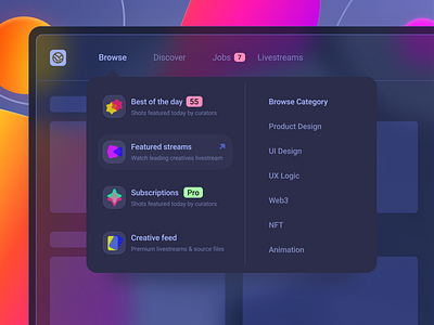 Minimal Navigation, Label, Dropdown by Ahmad Arif Zulfikar ⊛ on Dribbble