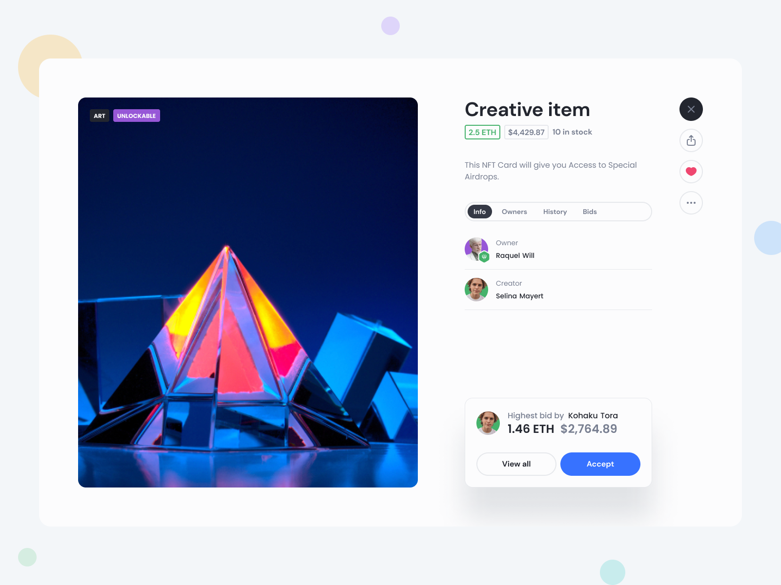 Nft Detail S Page рџ By Shahzaib Yaqub On Dribbble