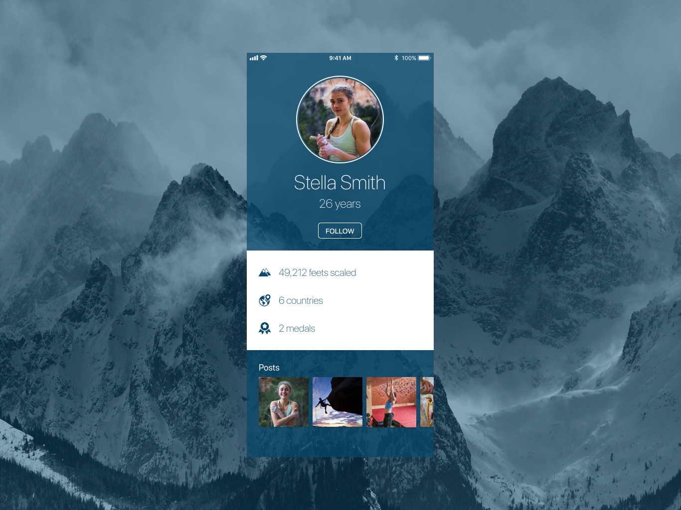 Daily UI #6: User Profile by Pedro Henrique Barbosa on Dribbble