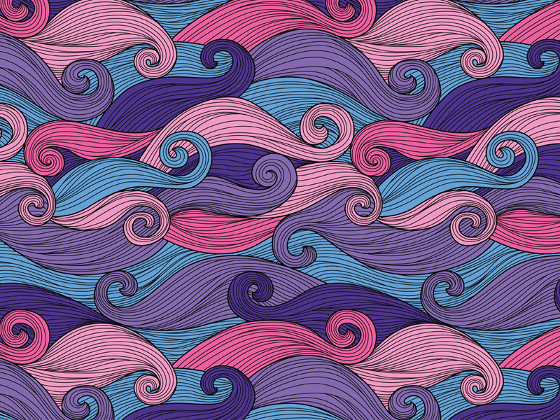 Waves pattern by Maria Galybina on Dribbble