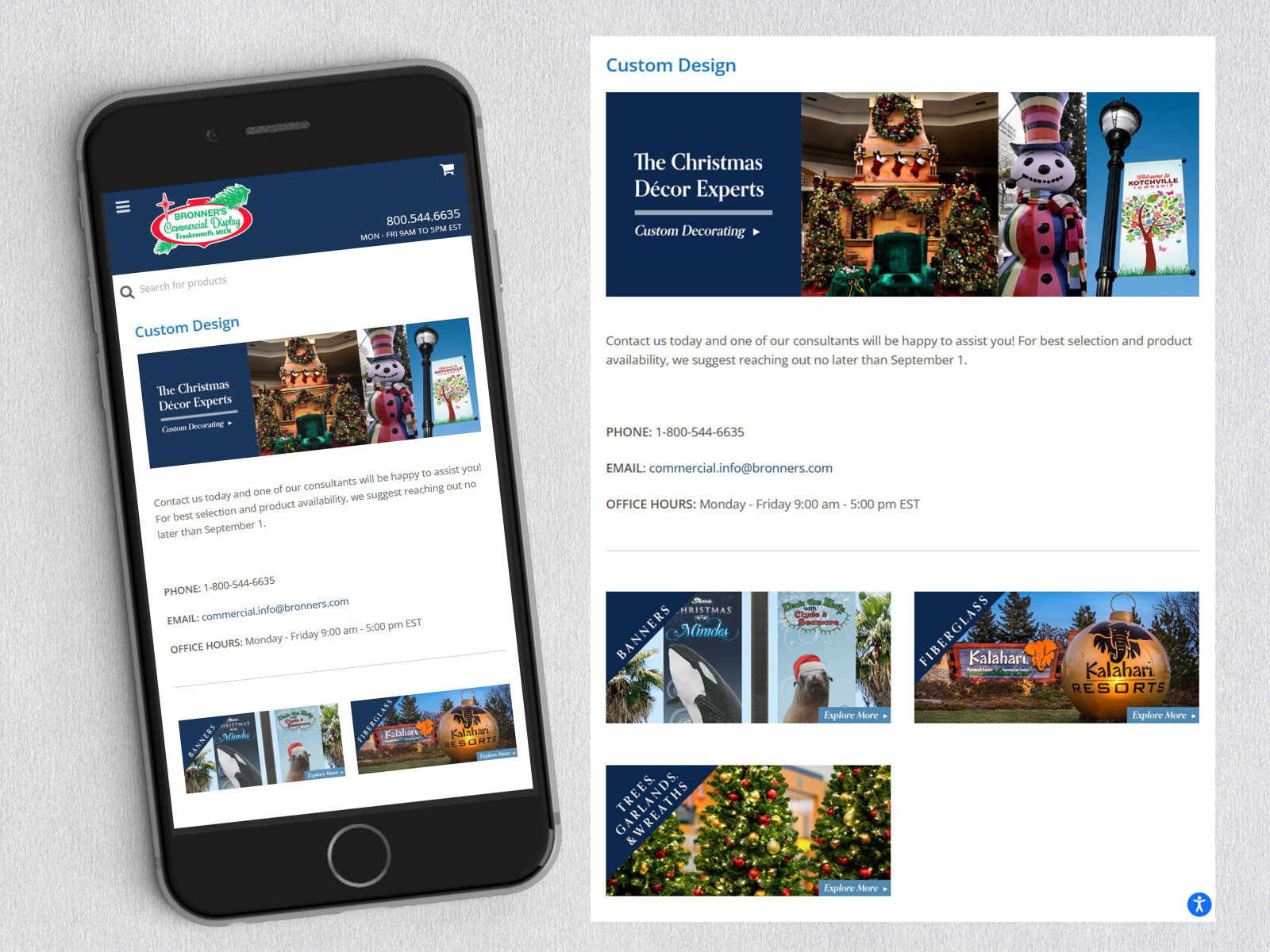 Bronner's Commercial Department Web Banner and Button Designs by Erin ...