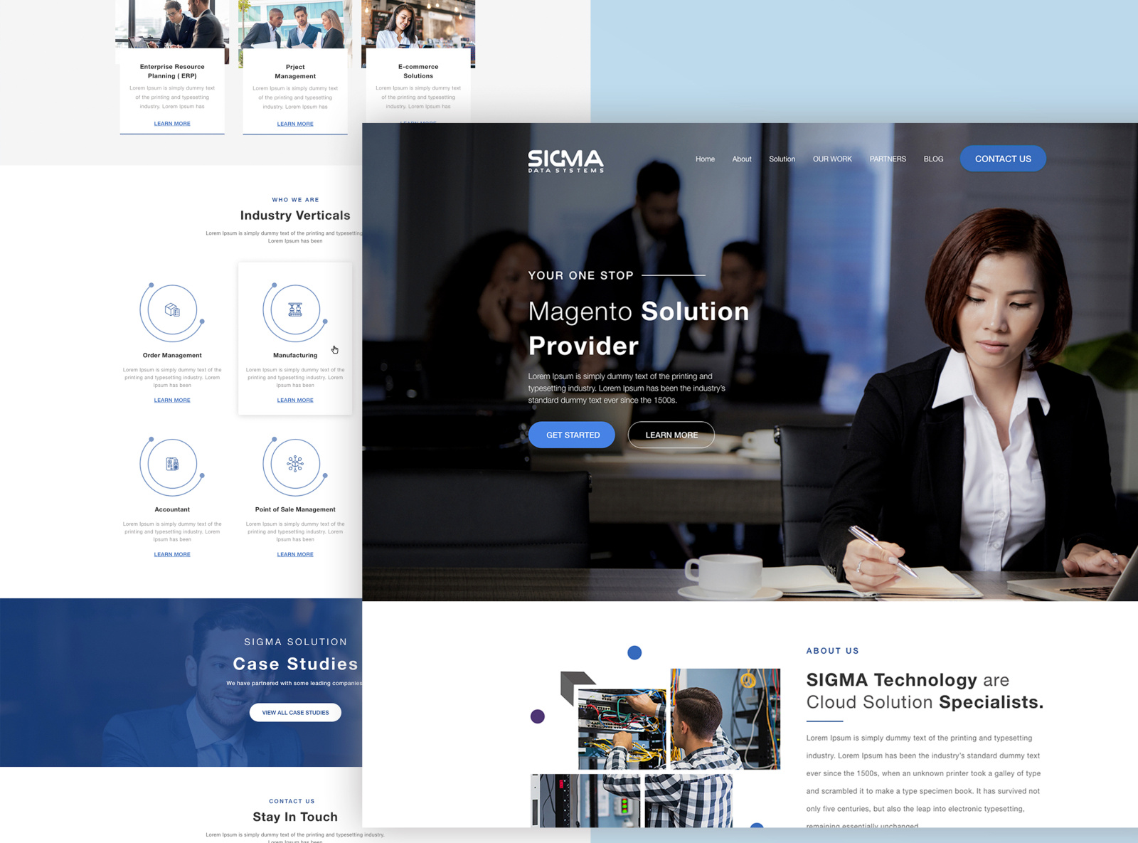 Sigma Solution Web Design by Tran Anh ( Karin ) on Dribbble