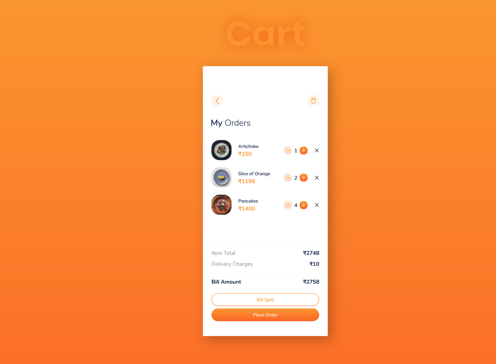 Food App Cart Screen Idea by Rohit on Dribbble
