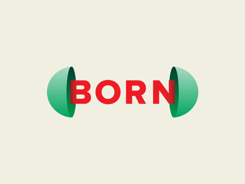 Born Logo by Vladimir Sharapov on Dribbble