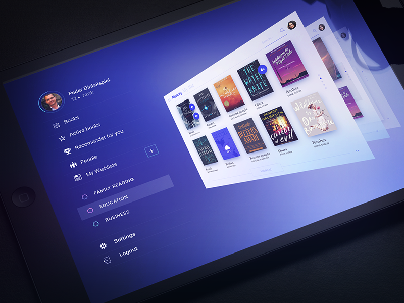 Book iOS App Navigation by Gleb Kuznetsov for Milkinside on Dribbble
