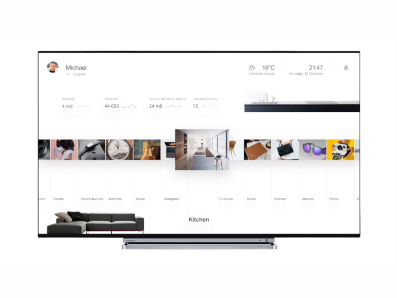 TV shopping experience for Natural AI by Gleb Kuznetsov on Dribbble