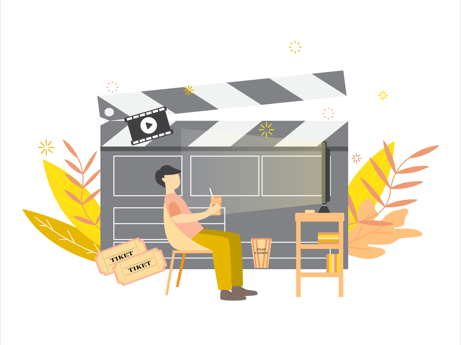 Movie Time by GaluhRamandani on Dribbble