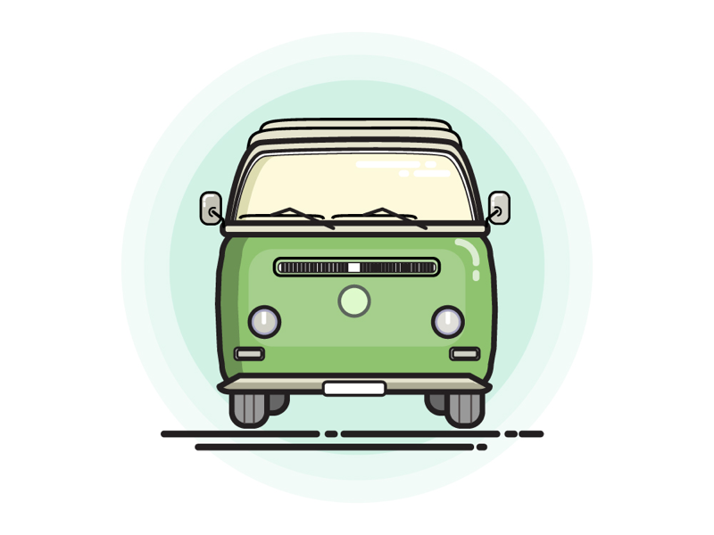 VW Bus by GaluhRamandani on Dribbble