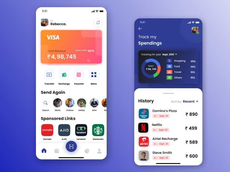 Spend Tracker | Finance App by Sabahat Hussain on Dribbble