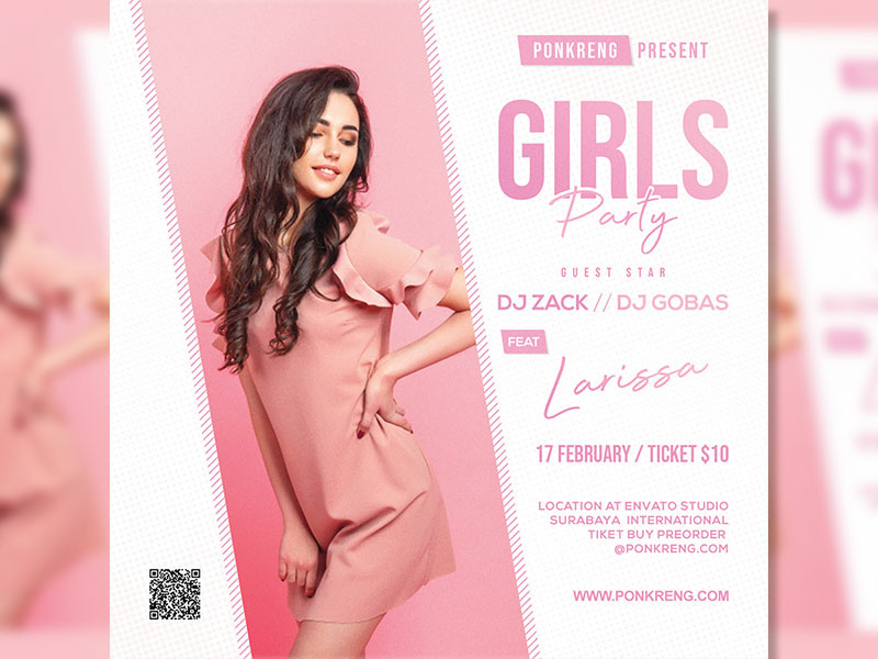 Girls Party Flyer by Dedy_SW on Dribbble