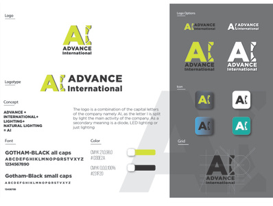 Advance international brand and logo design by Atanas Lambev on Dribbble