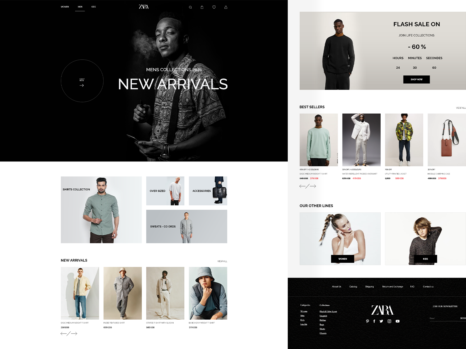 Zara Website Redesign by Rafi Mohamed on Dribbble
