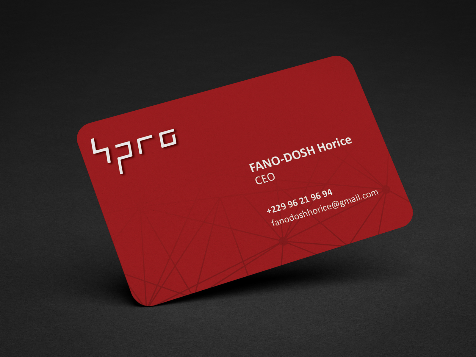 Business Card Design For HPRO Company By STUDIO ACHD On Dribbble