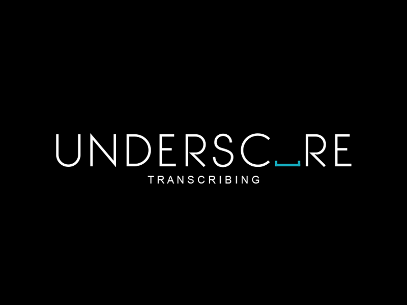 Underscore Transcribing Agency Logo by Brandi Lea on Dribbble