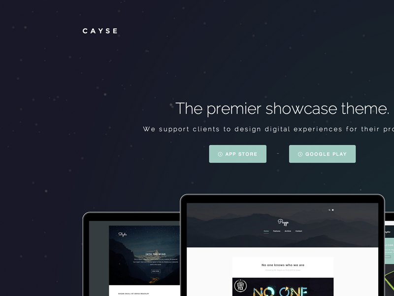 Cayse - Upcoming showcase theme by Playne Themes on Dribbble