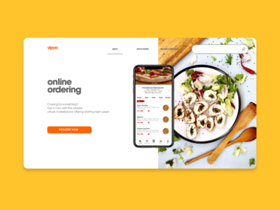 Online Ordering App Landing Page by k3design studio on Dribbble