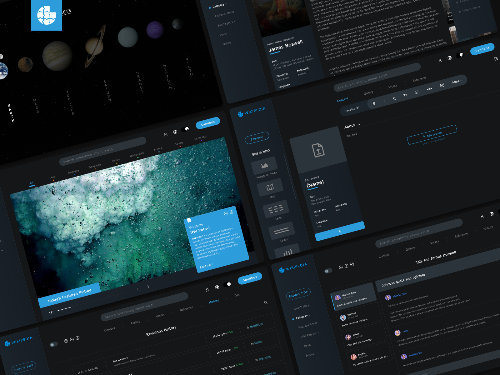 Wikipedia website - UI/UX Redesign by Keithan Lee on Dribbble