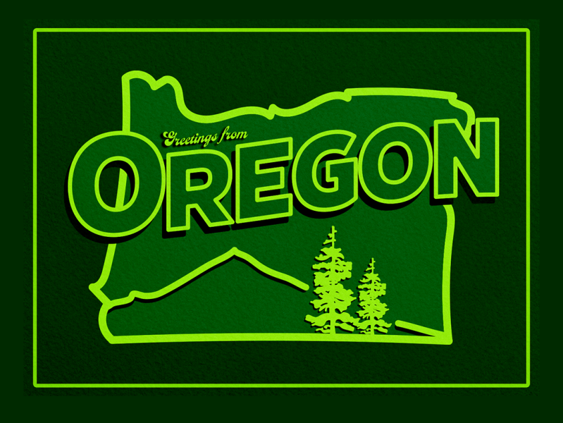 Oregon Postcard by Chandler Jean on Dribbble
