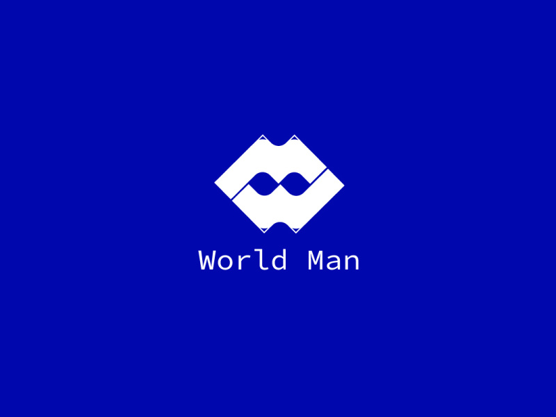 World Man Logo Letter by Being Hassan on Dribbble