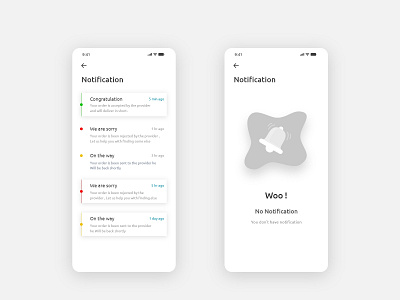 Notification Screen UI Idea by Rakhesh B. on Dribbble