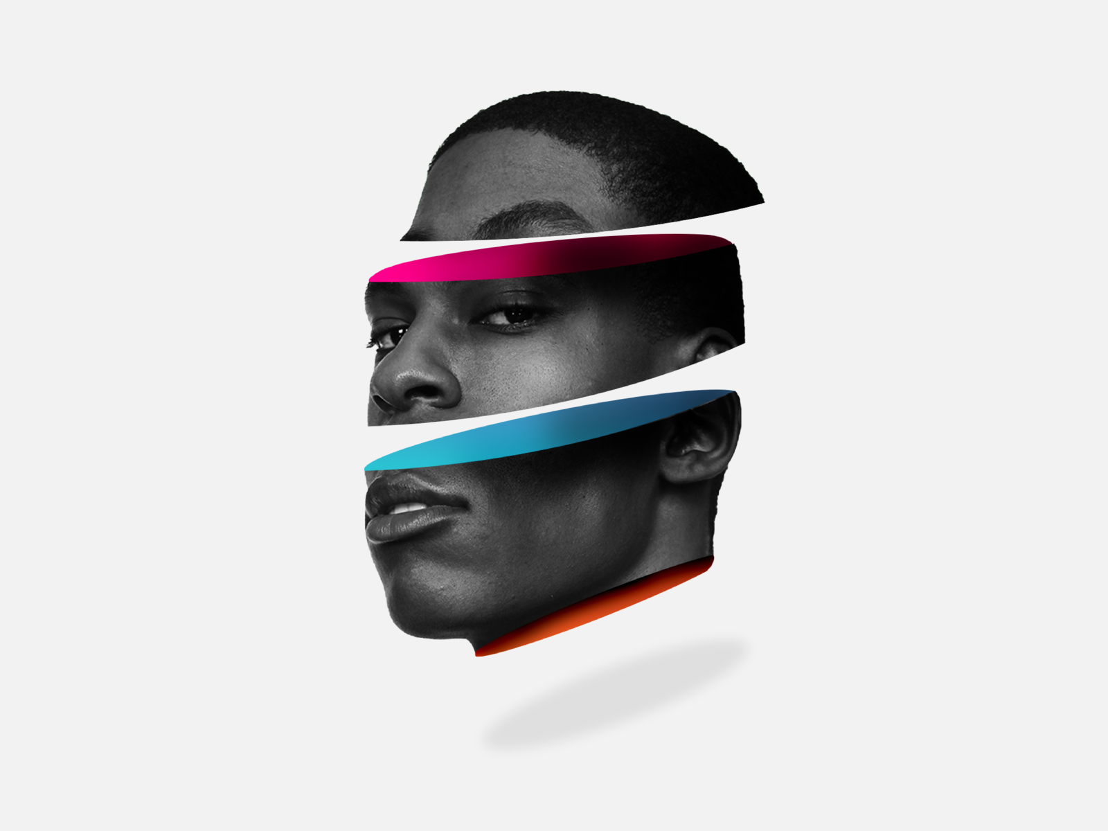 Photo manipulation SLICED BOY by dovile dalmantaite on Dribbble