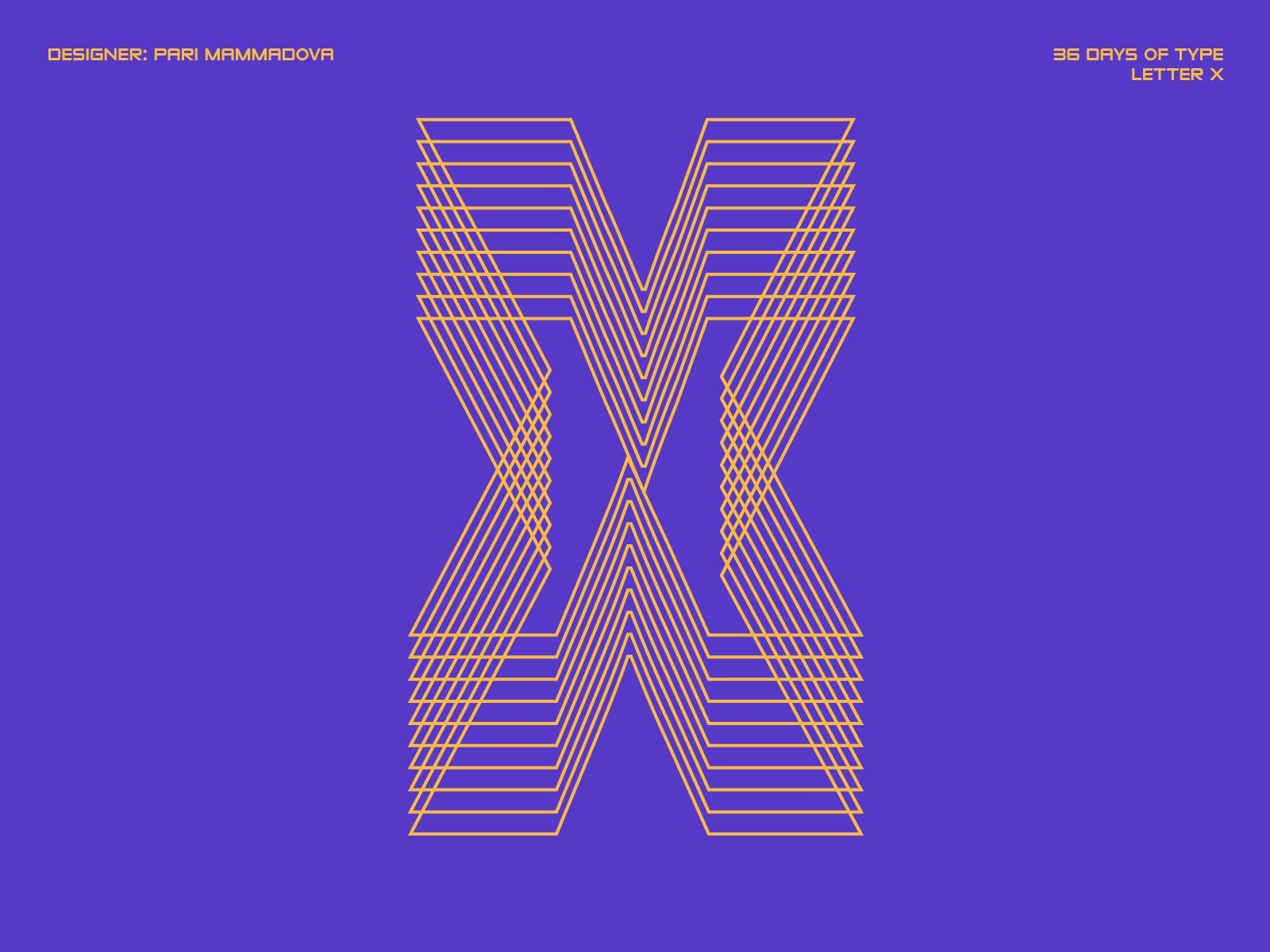 36 Days of Type — Letter X by Pari Mammadova on Dribbble