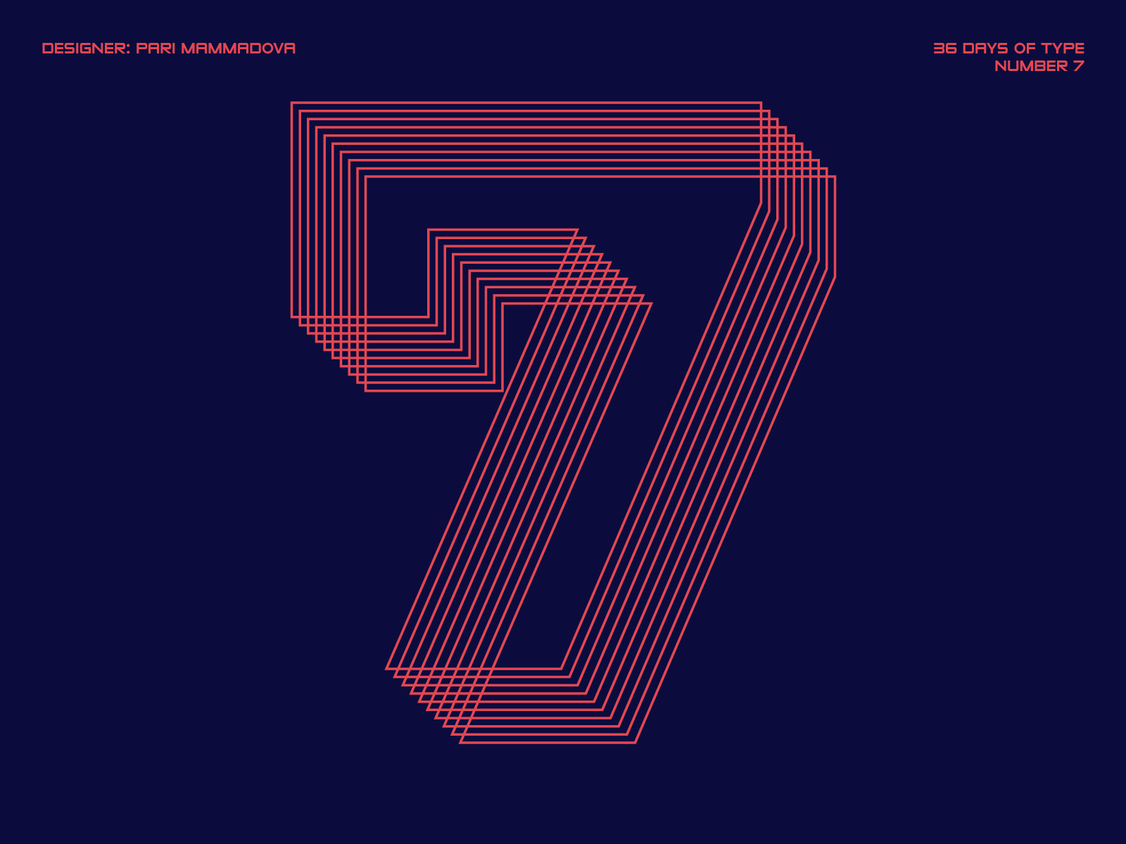 36 Days of Type — Number 7 by Pari Mammadova on Dribbble
