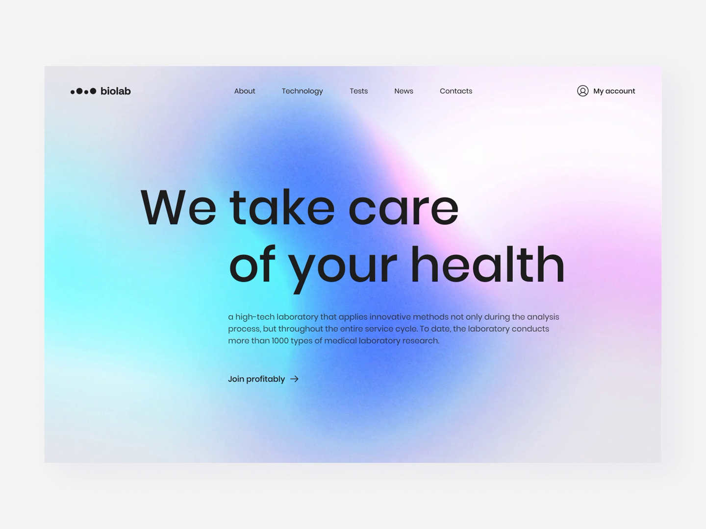 Laboratory website by Perizat Duisegali for TechWings on Dribbble