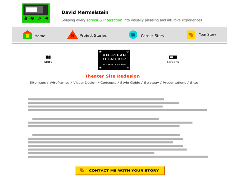 Portfolio Project Story Screen Dribbble Shot by David Mermelstein on ...