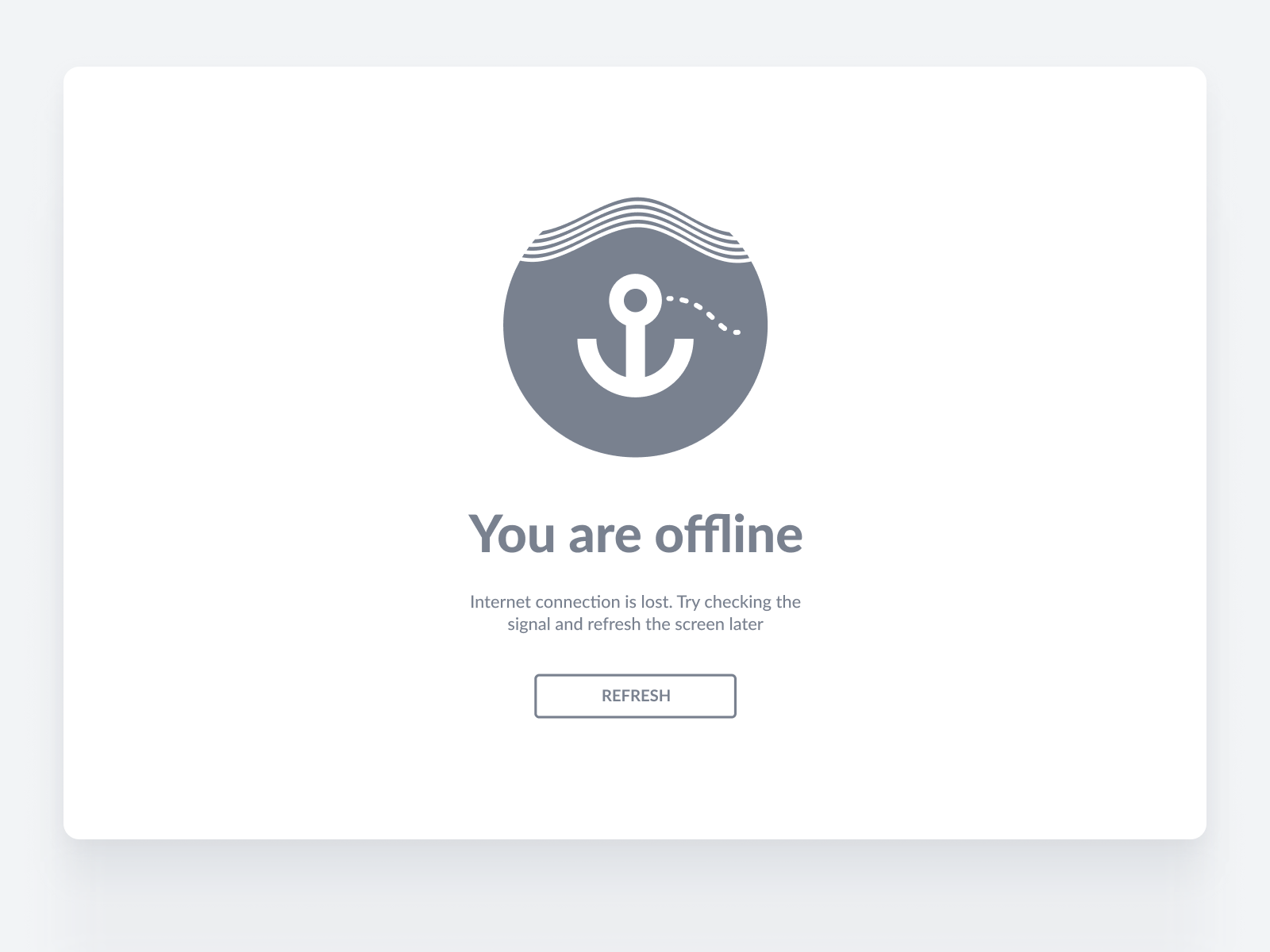 Error message: You are offline by Renat Rafikov on Dribbble