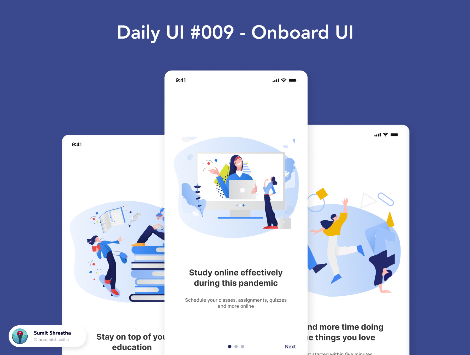 Daily UI #009 - Onboard UI by Sumit Shrestha on Dribbble