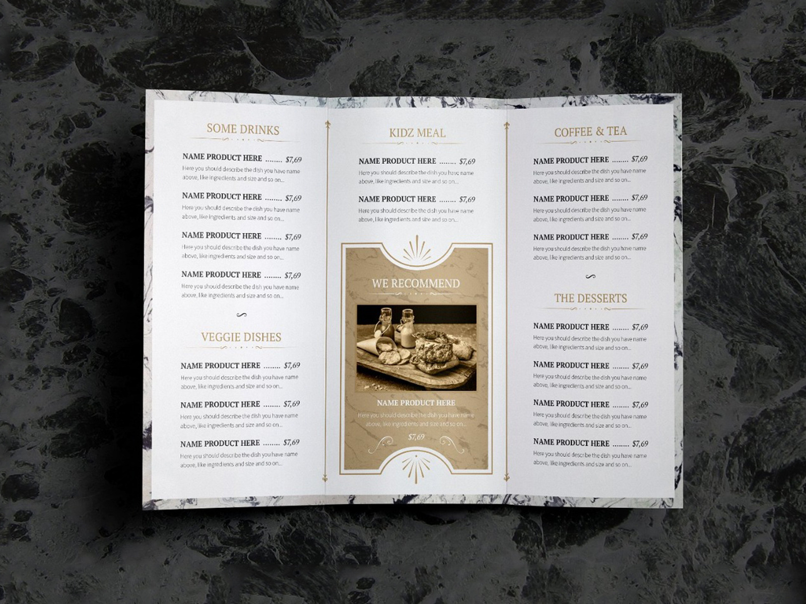 We Recommend Menu Card by Yummy Menus on Dribbble