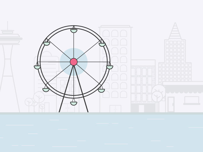 Seattle Ferris Wheel by Thao on Dribbble