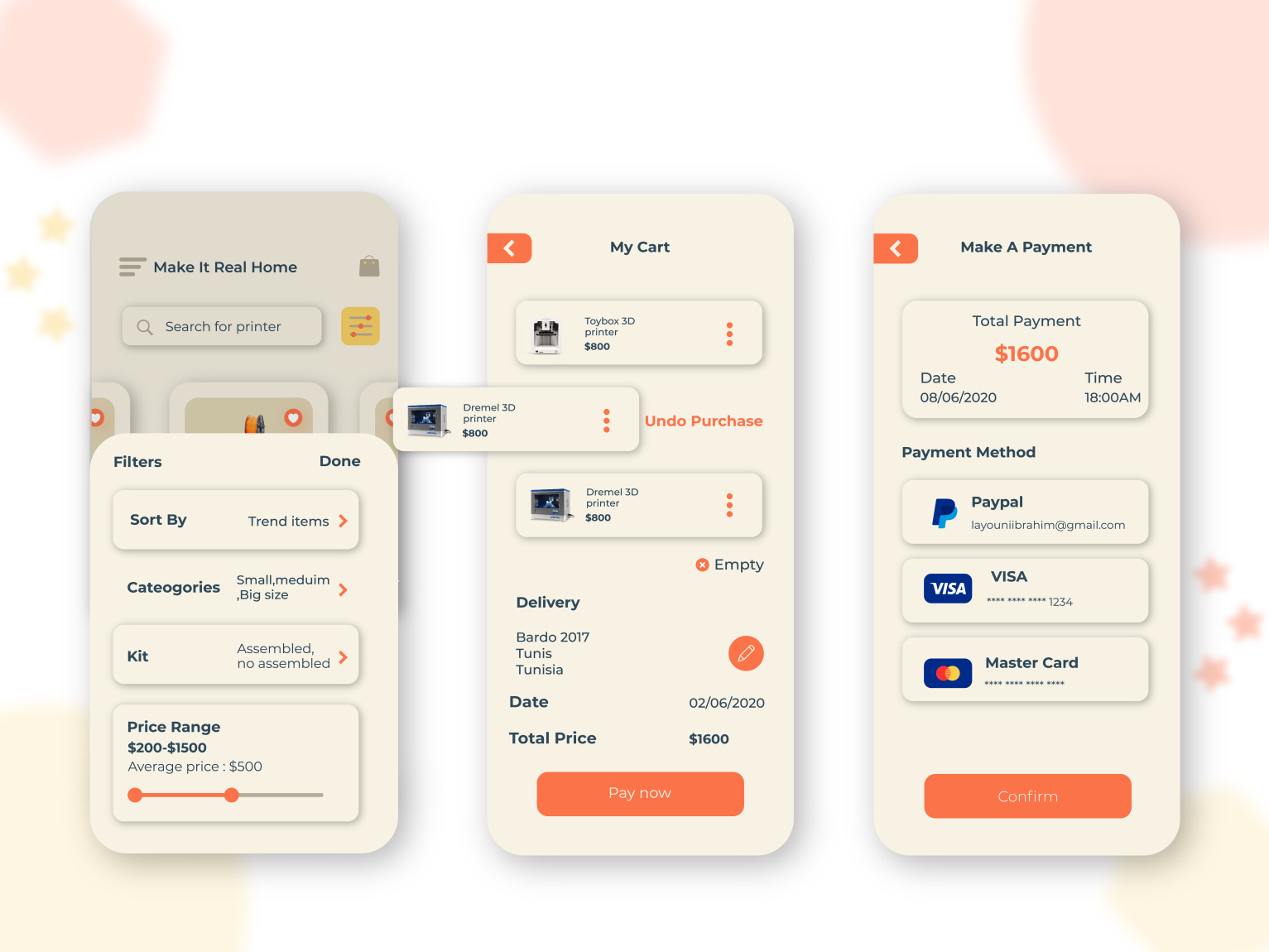 Make It Real "3D Printers mobile App" by ibrahim layouni on Dribbble