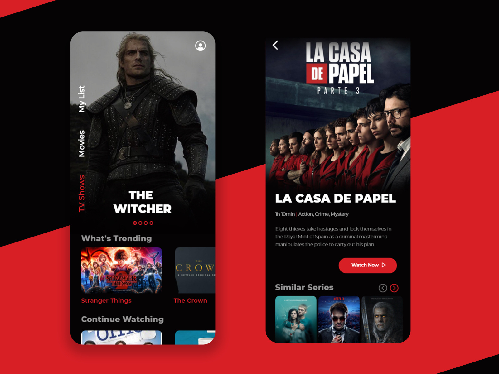 Netflix App UI Concept by Aaditya Basnyat on Dribbble