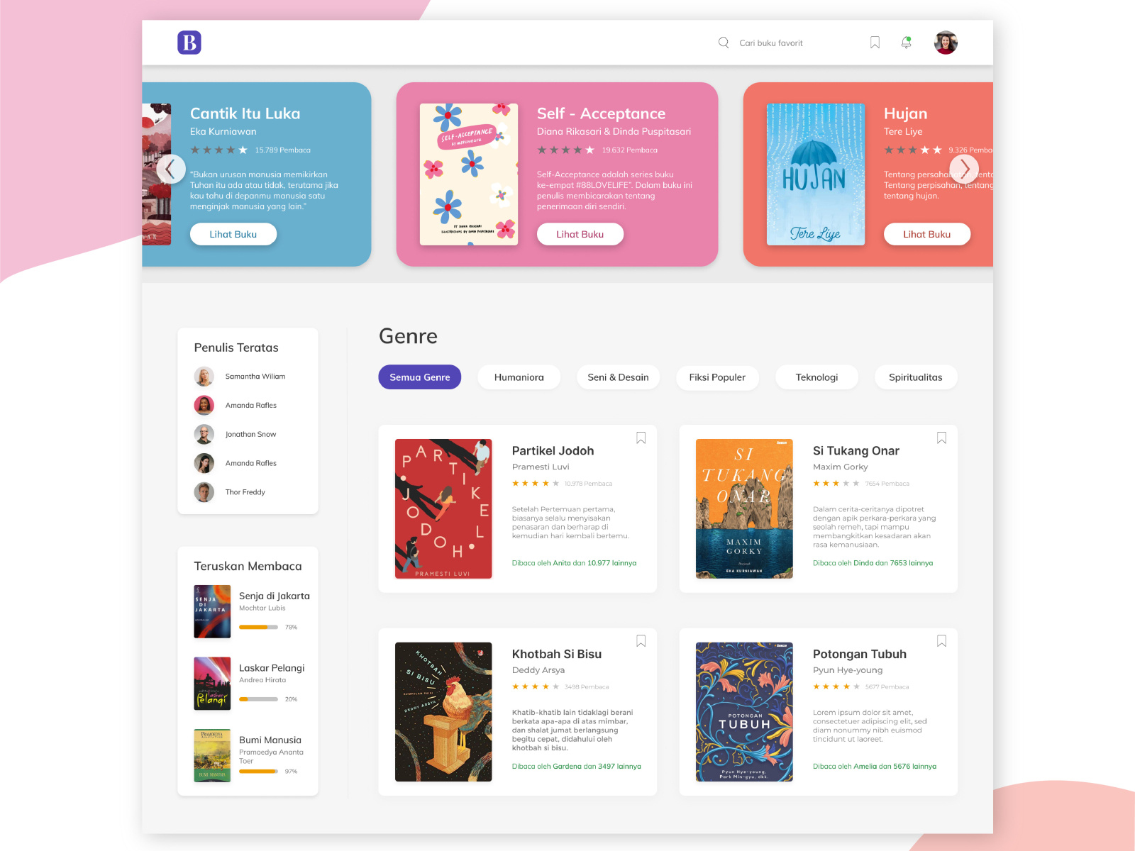 Book Desktop by Mochammad Landi Zaelani on Dribbble